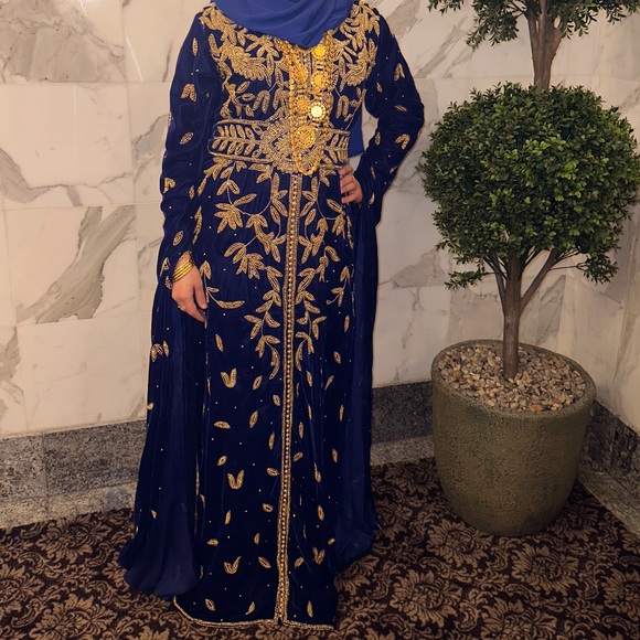 Dresses | Royal Blue Moroccan Kuftan | Poshmark